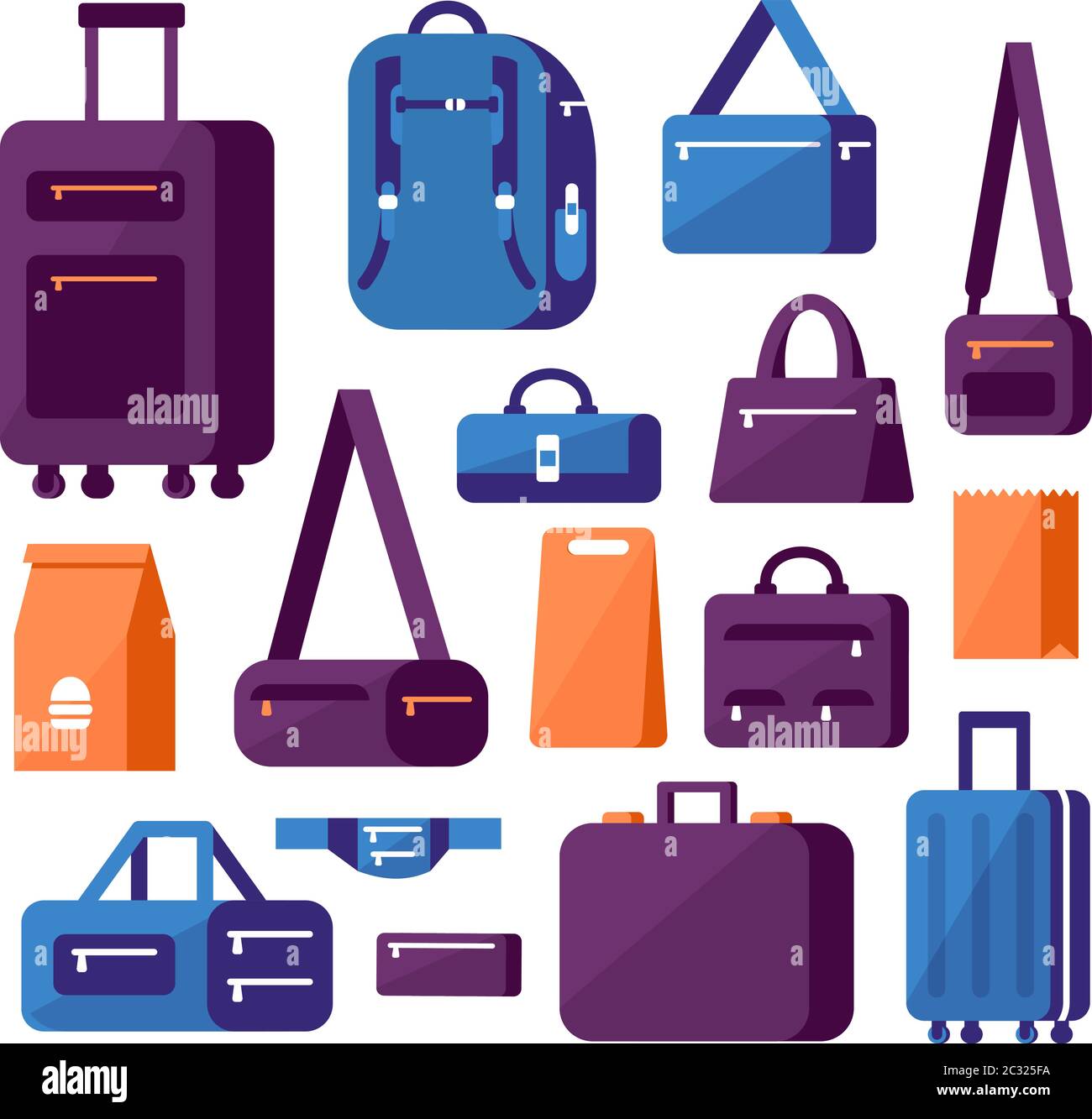 School travel flat backpacks Cut Out Stock Images & Pictures - Alamy