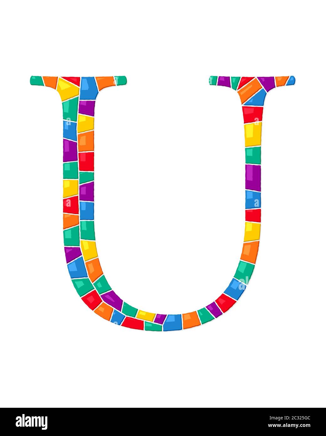 Colorful Letter U