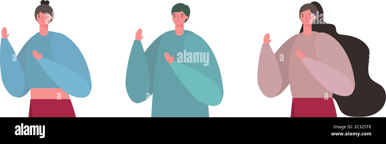 Women and man avatars cartoons design, Person people and human theme ...