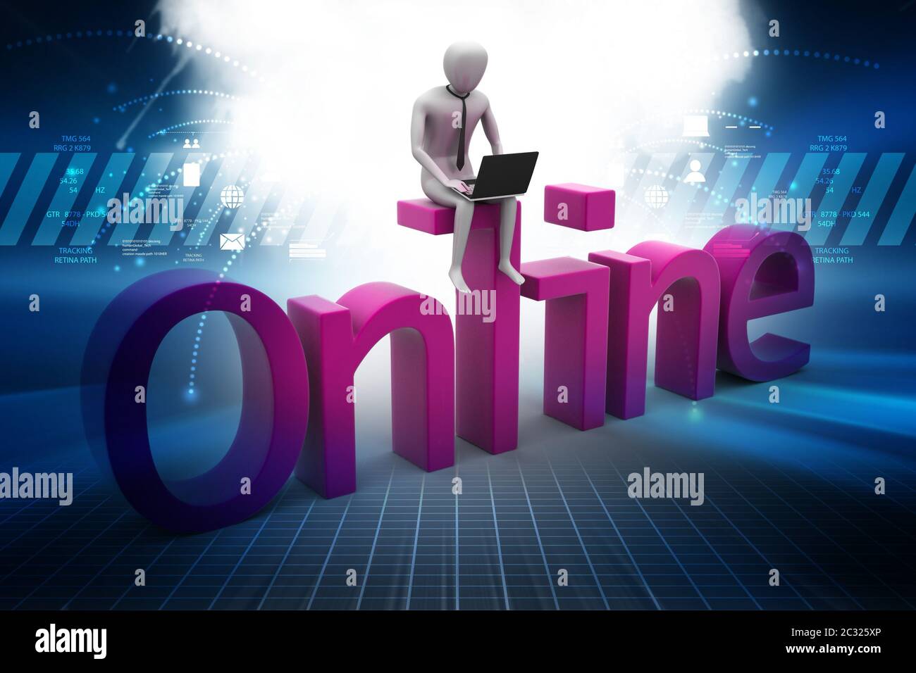 Freelancer work online Stock Photo - Alamy