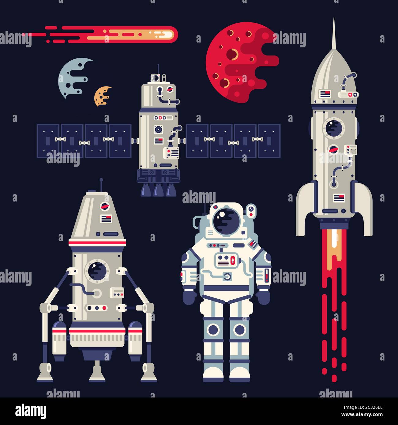 set of space design elements Stock Vector Image & Art - Alamy