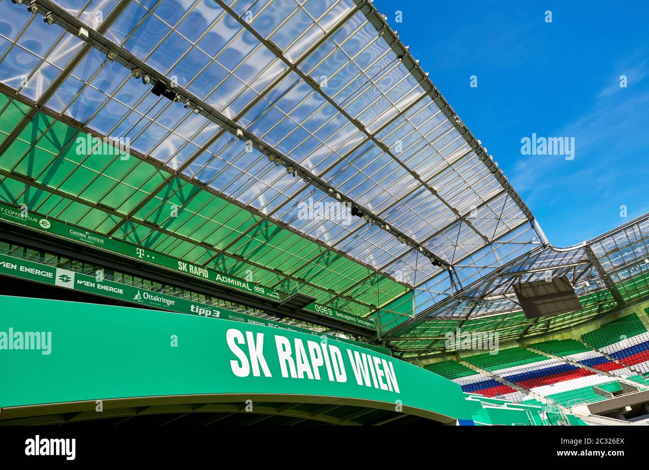 View at Allianz stadion - the official arena of FC Rapid Stock Photo ...