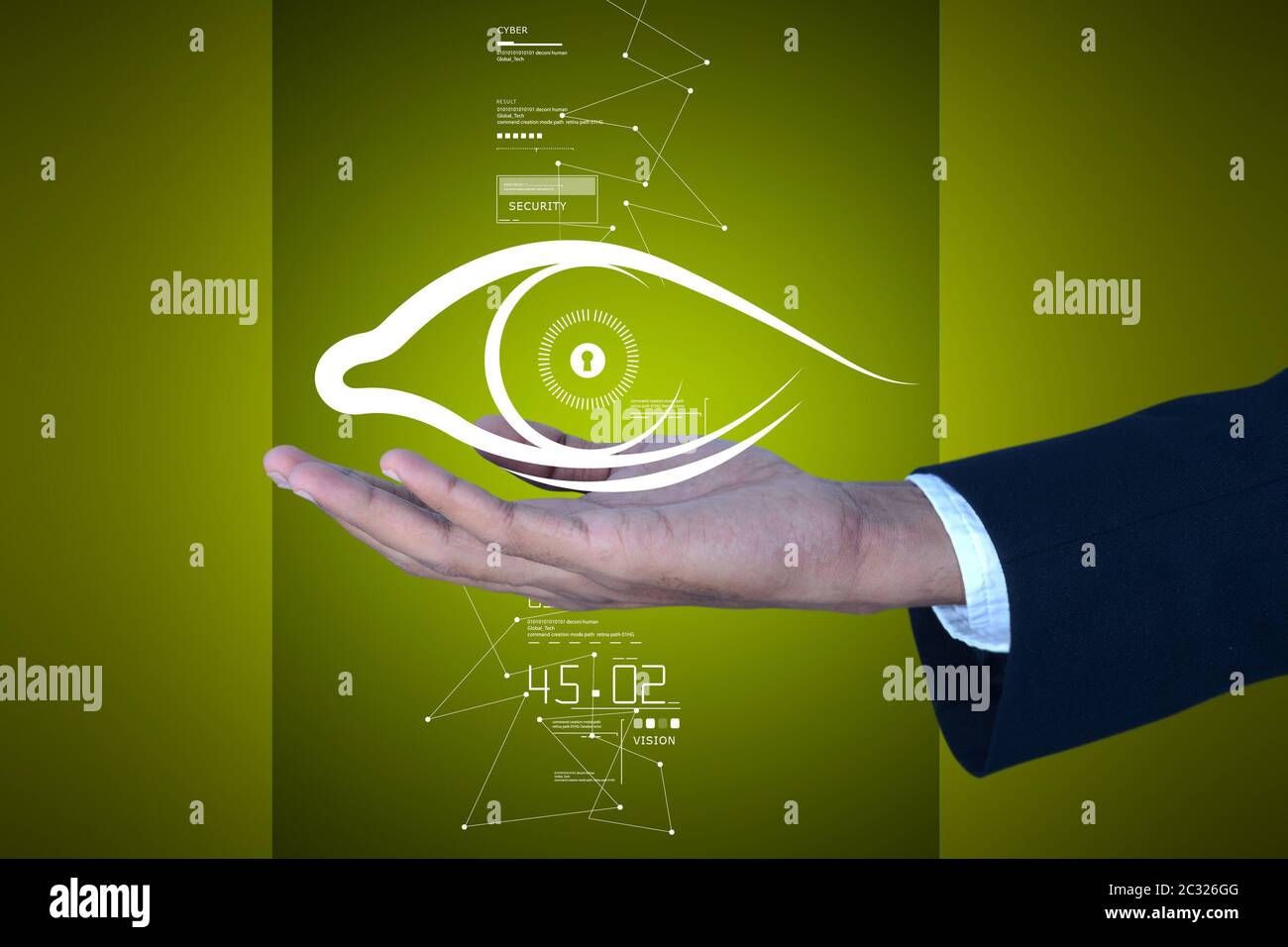 Man Showing human eye Stock Photo - Alamy