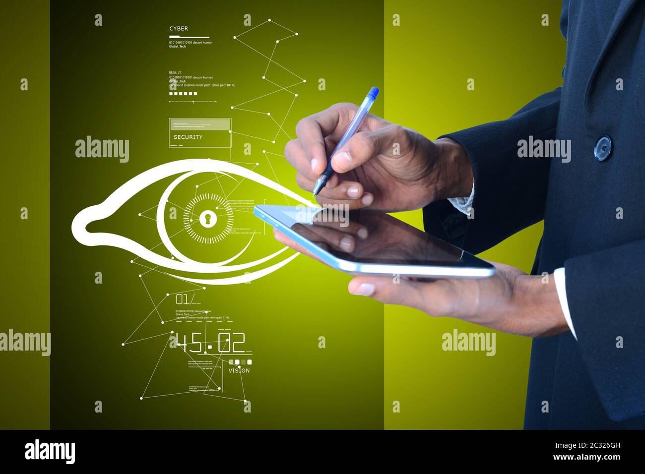 Man search about the human eye Stock Photo - Alamy