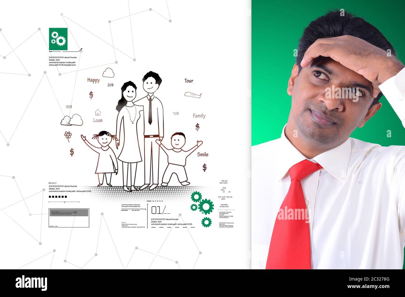 Man thinking about family Stock Photo - Alamy