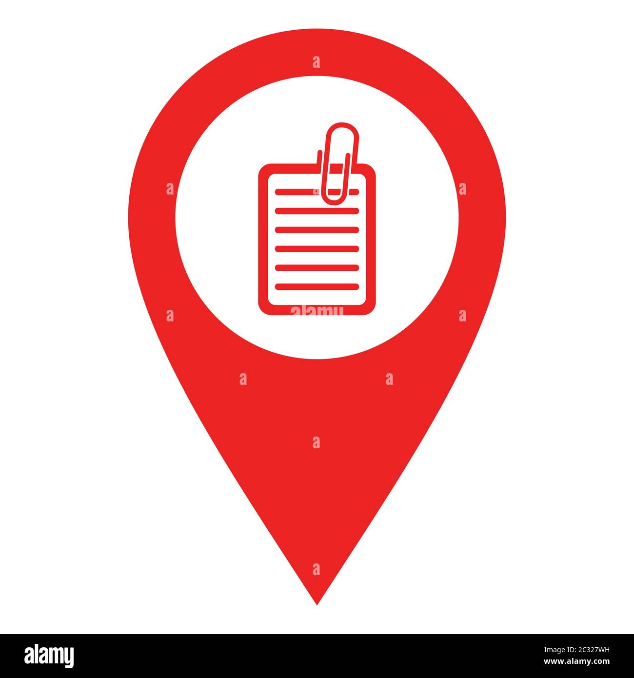 Document and location pin Stock Photo - Alamy