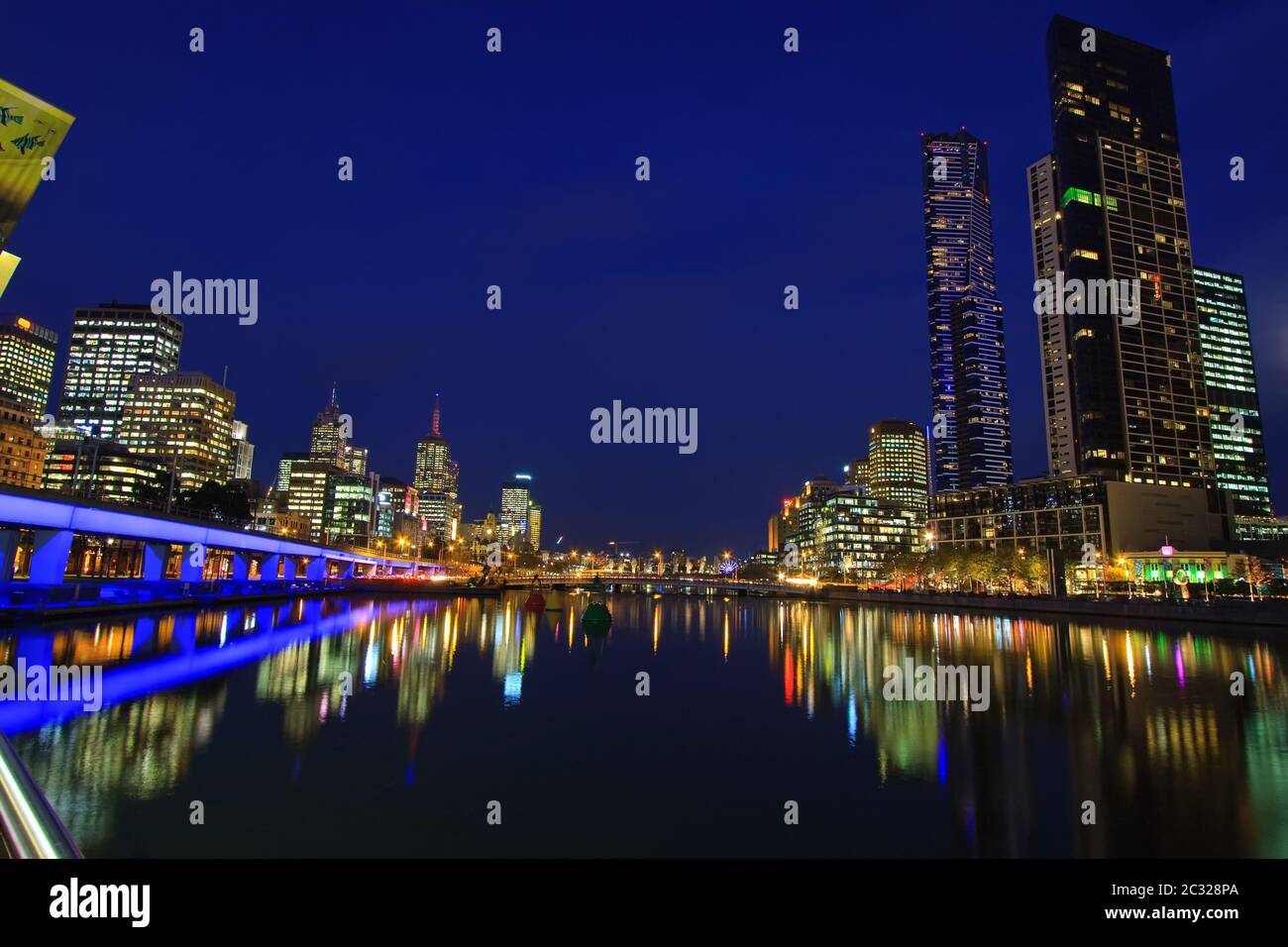 Melbourne at night Stock Photo - Alamy