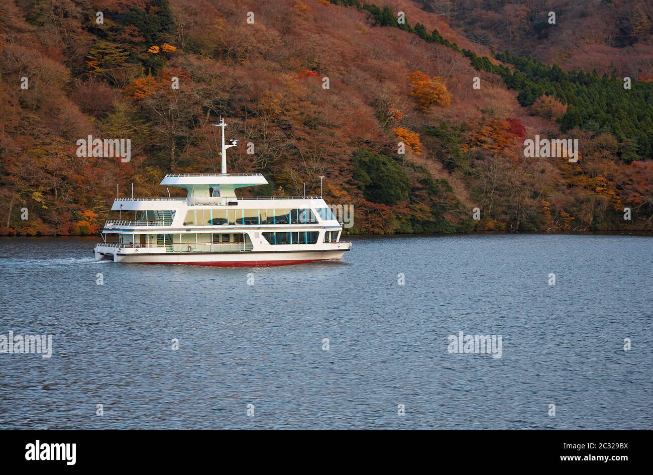 Pleasure boats on Lake Ashi. Hakone, Kanagawa. Honshu. Japan Stock ...
