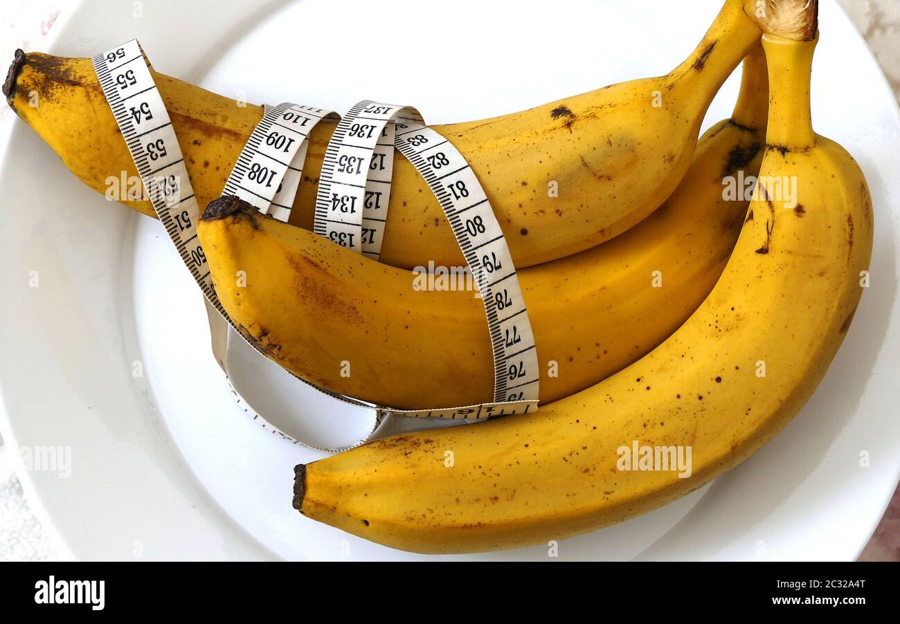 banana and healthy weight loss, banana and diet,Banana and tape measure ...