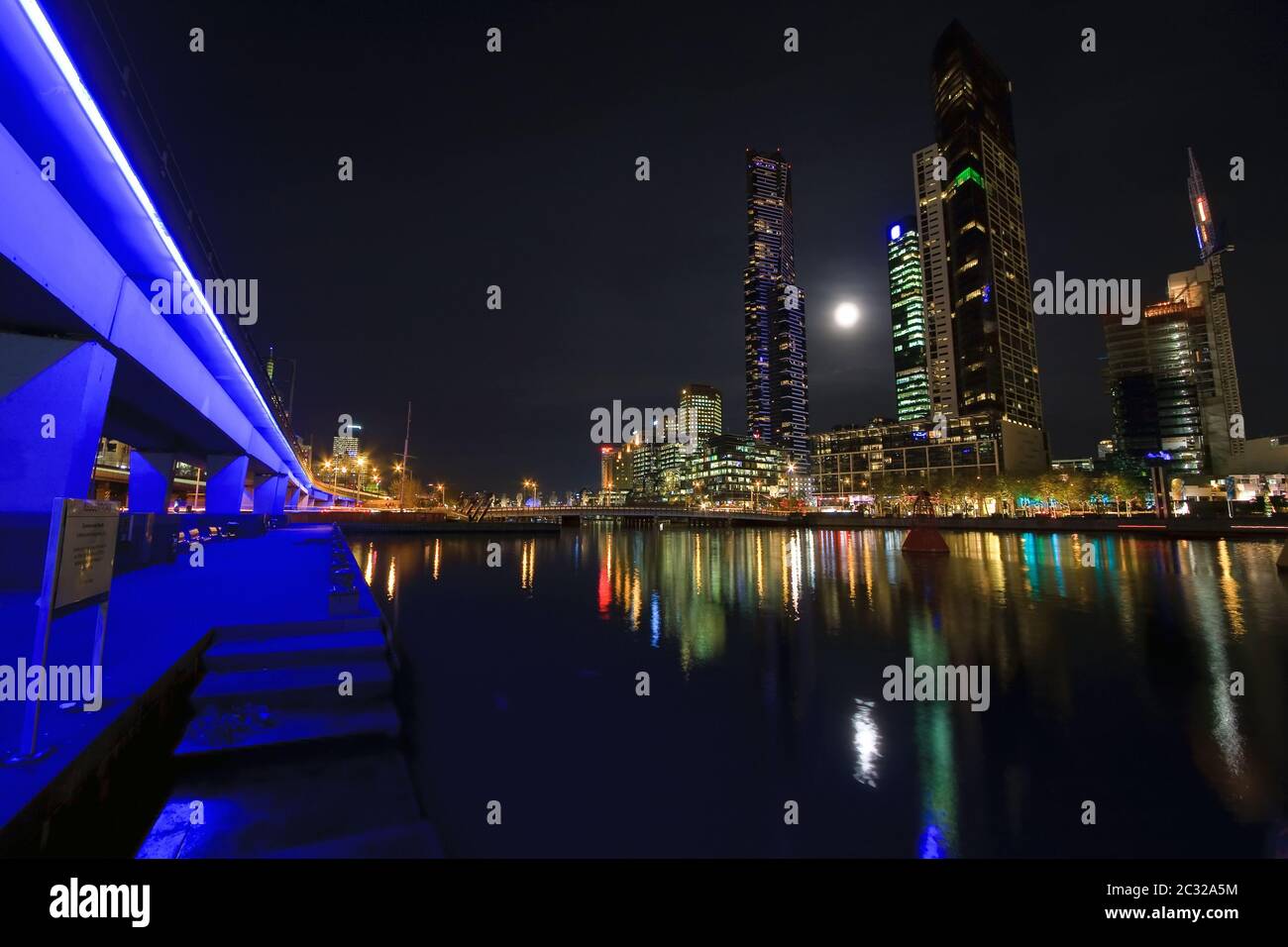 Melbourne at night Stock Photo - Alamy