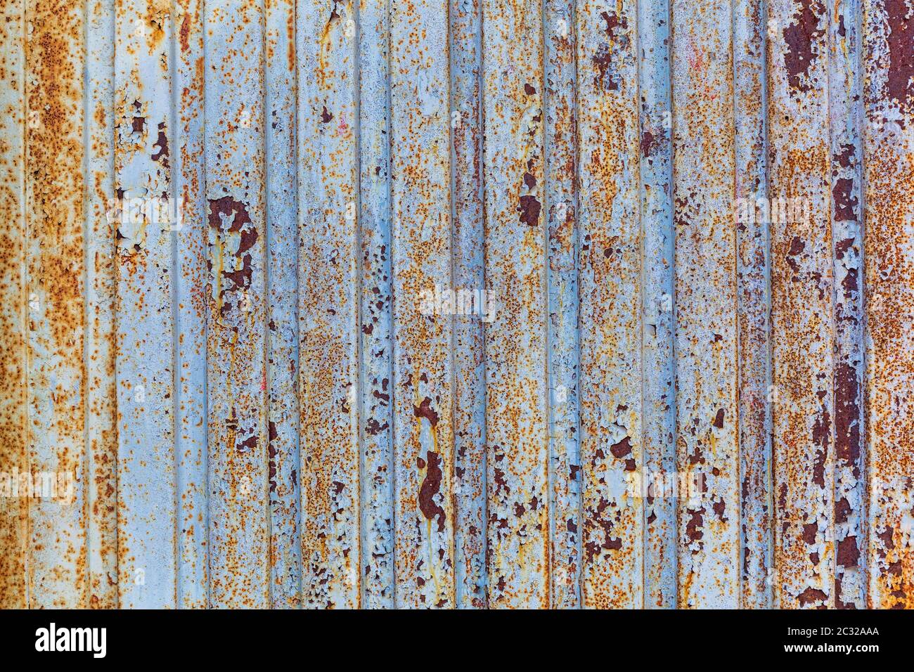 Metal Rust Damage at Corrugated Structure of Container Stock Photo - Alamy