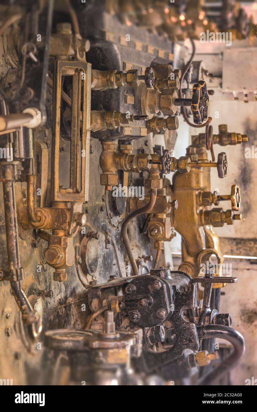 Steam train valves hi-res stock photography and images - Alamy