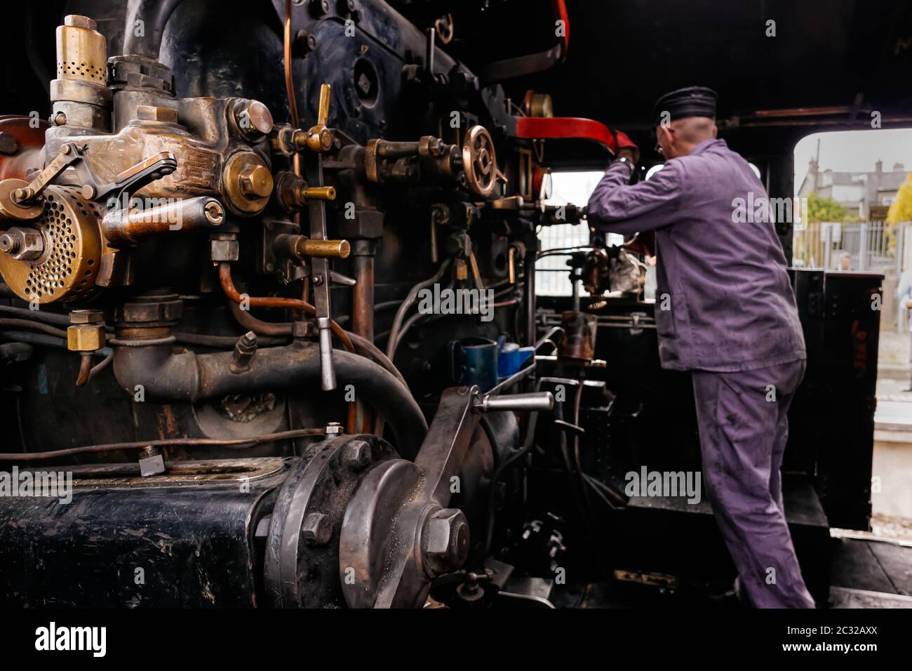 Old train parts hi-res stock photography and images - Alamy