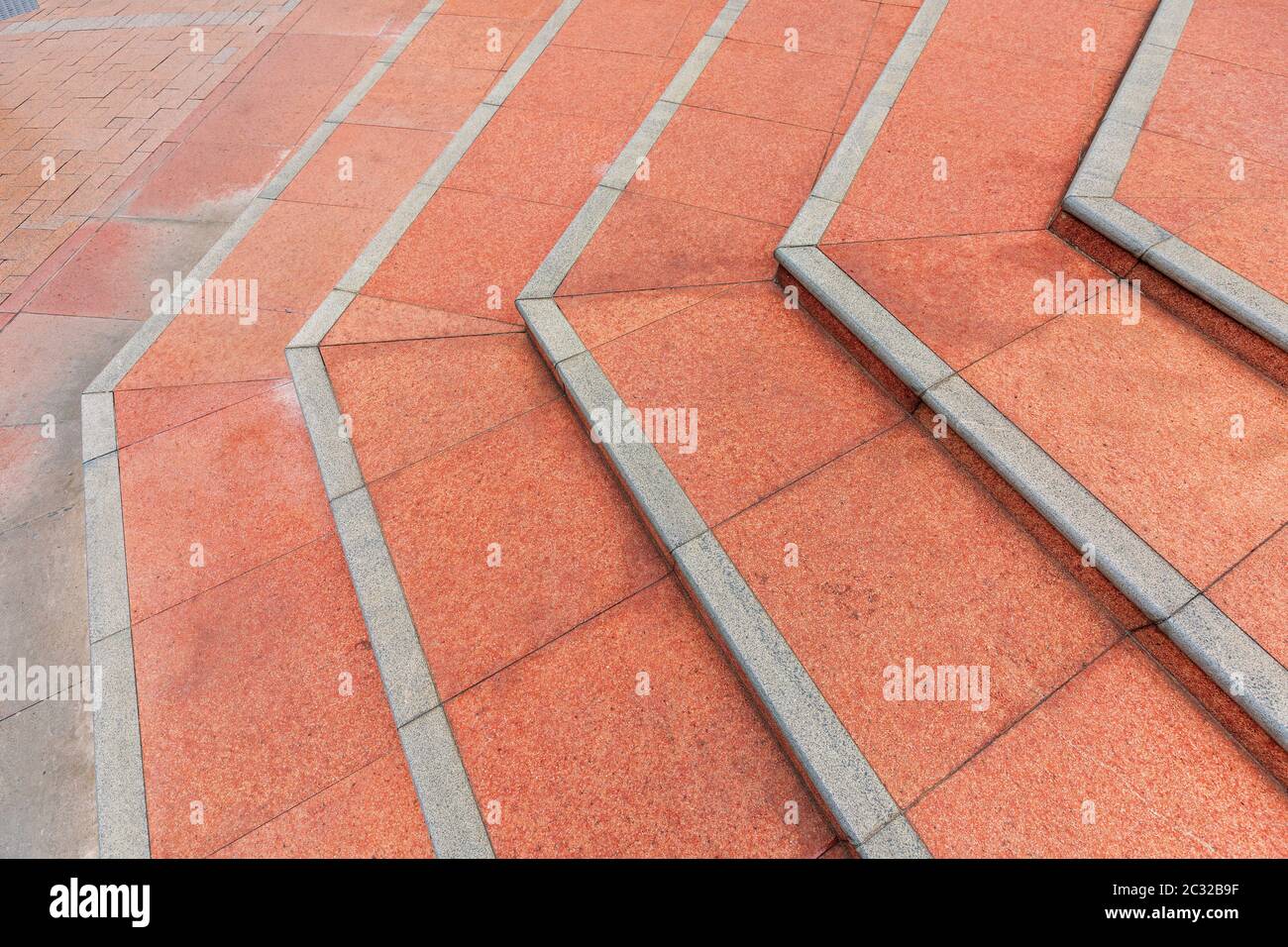 Red Steps Stairway Outdoor Architecture Stock Photo - Alamy