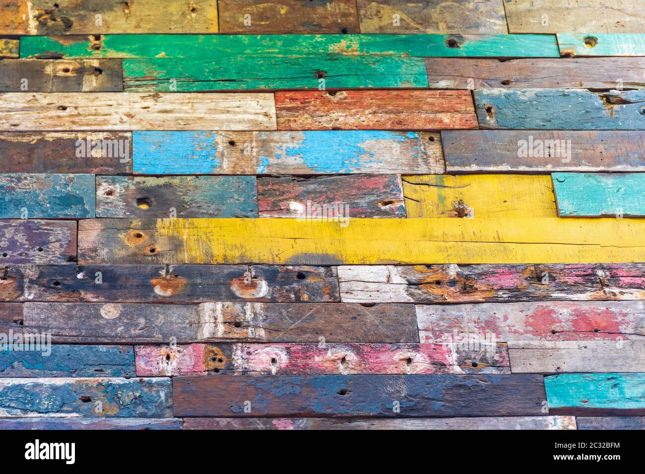 Recycle Salvaged Wood Planks and Reuse Material Stock Photo - Alamy