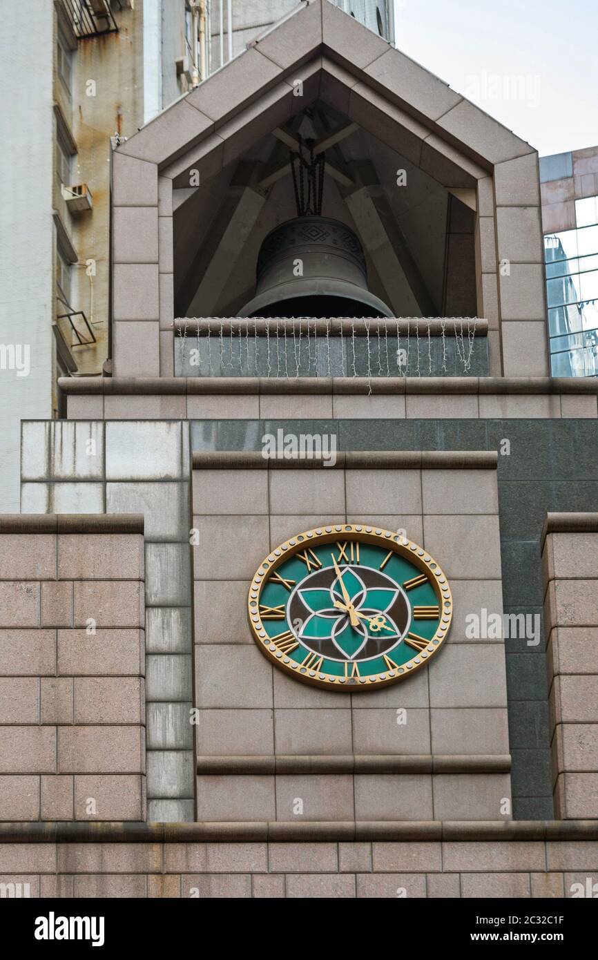 Clock and Bell Tower in Hong Kong Stock Photo - Alamy