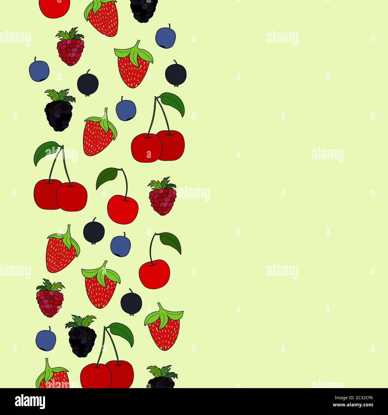 abstract doodle berry background Stock Photo - Alamy