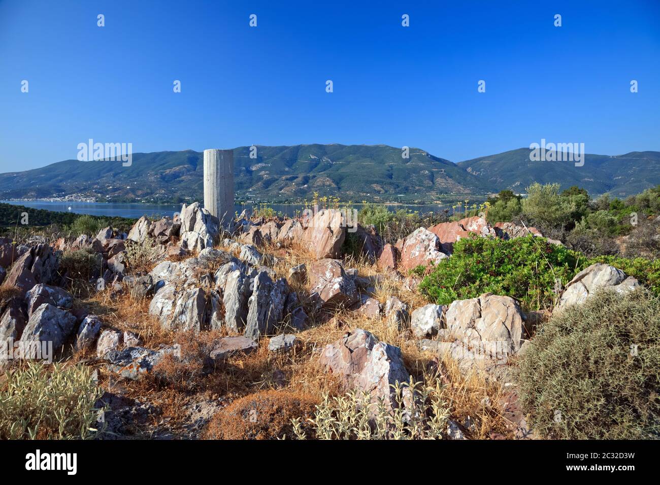 Greek landscape, Poros Stock Photo - Alamy