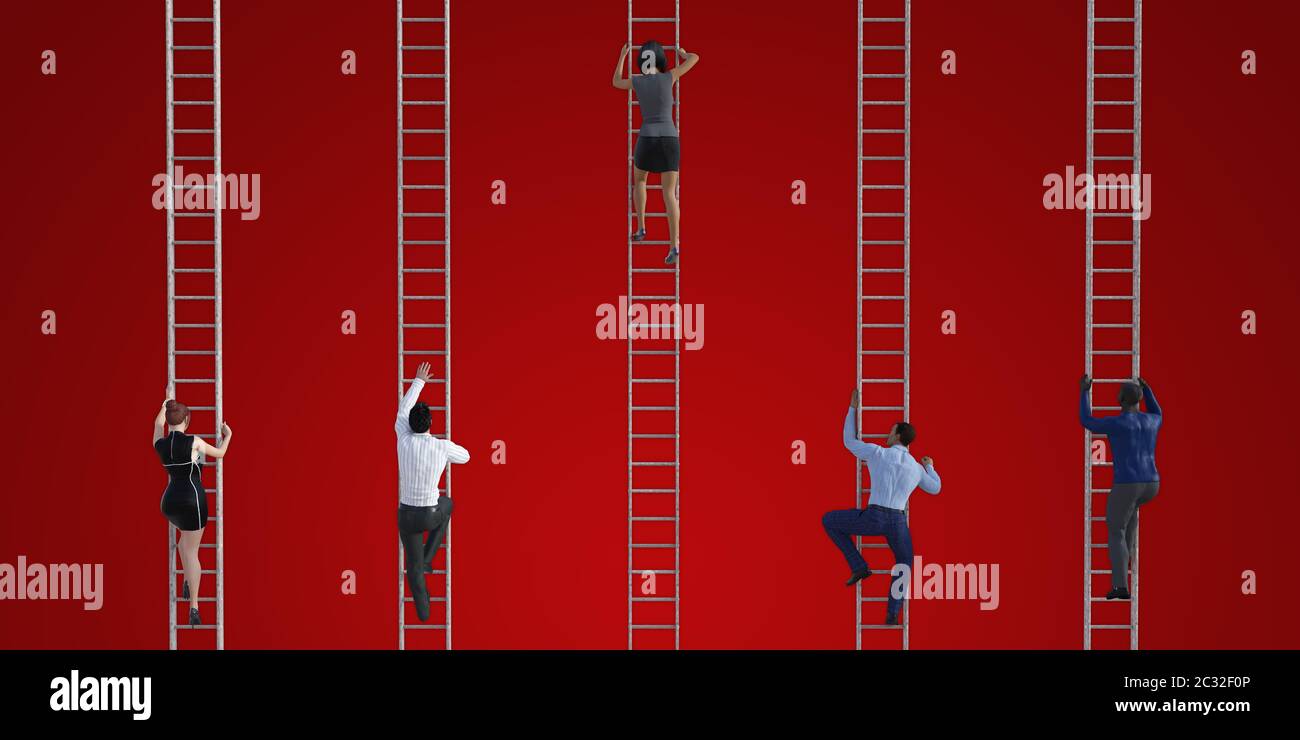 Career Progression in a Business Company Promotion Concept Stock Photo ...