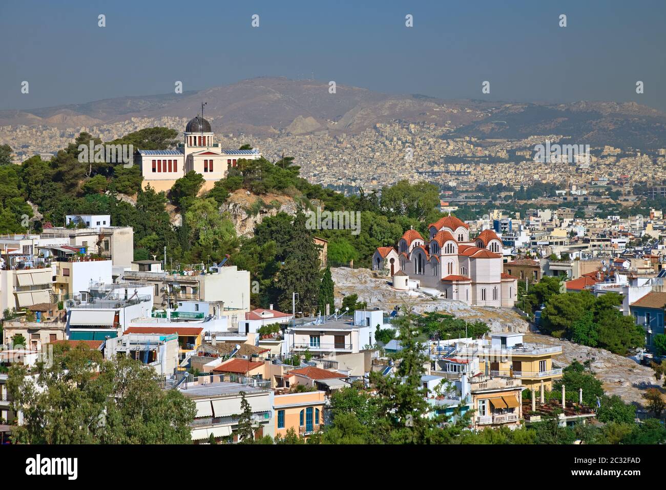View on Athens from Acropolis Stock Photo - Alamy