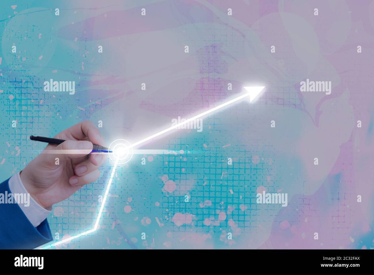 Arrow Symbol Going Upward Denoting Points Showing Significant ...