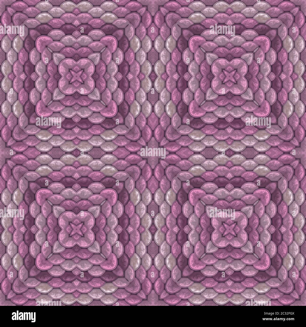 pastel pink seamless repeating pattern tile in a symmetrical style ...