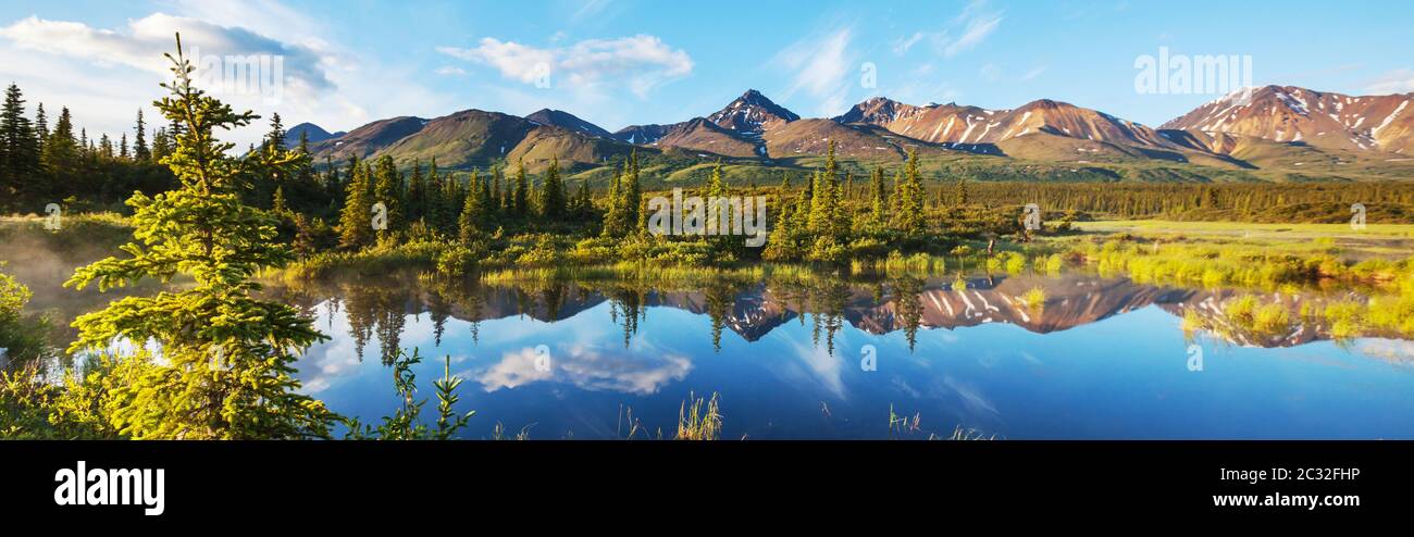 Lake on Alaska Stock Photo - Alamy