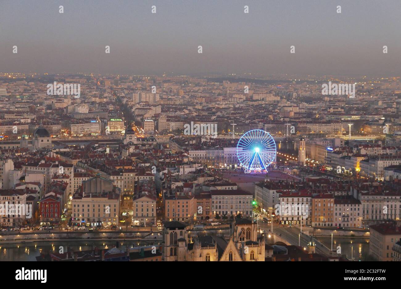 Tourism in the city of lyon, rhone alpes region in france Stock Photo ...