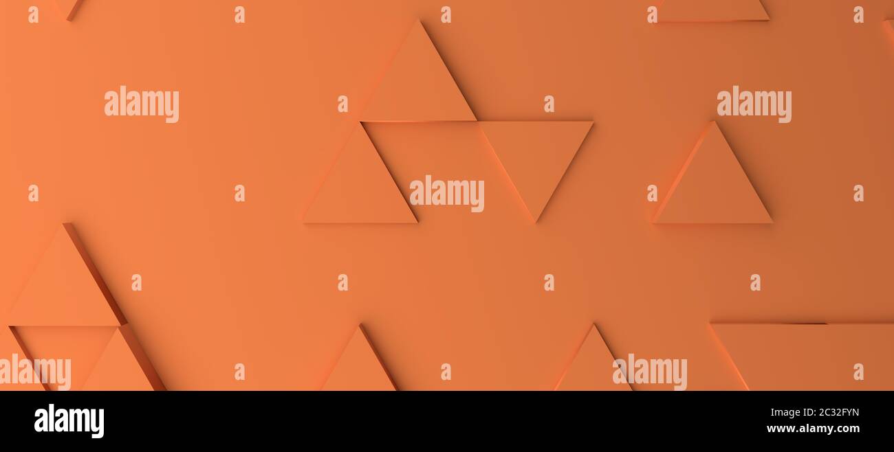 Abstract modern orange triangle background, 3d rendering Stock Photo ...