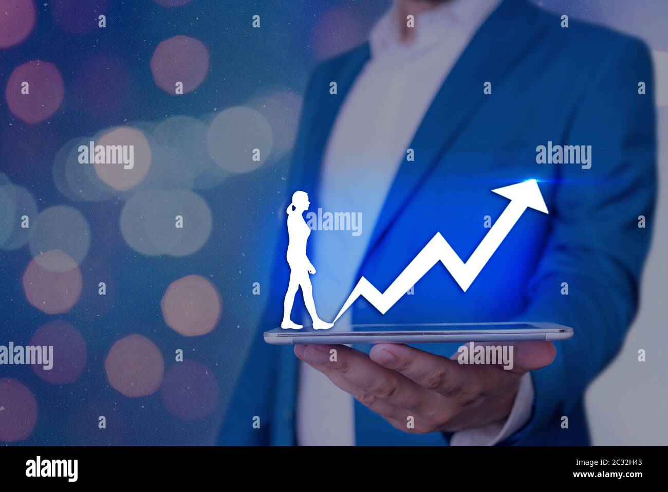 Arrow Symbol Going Upward Denoting Points Showing Significant ...