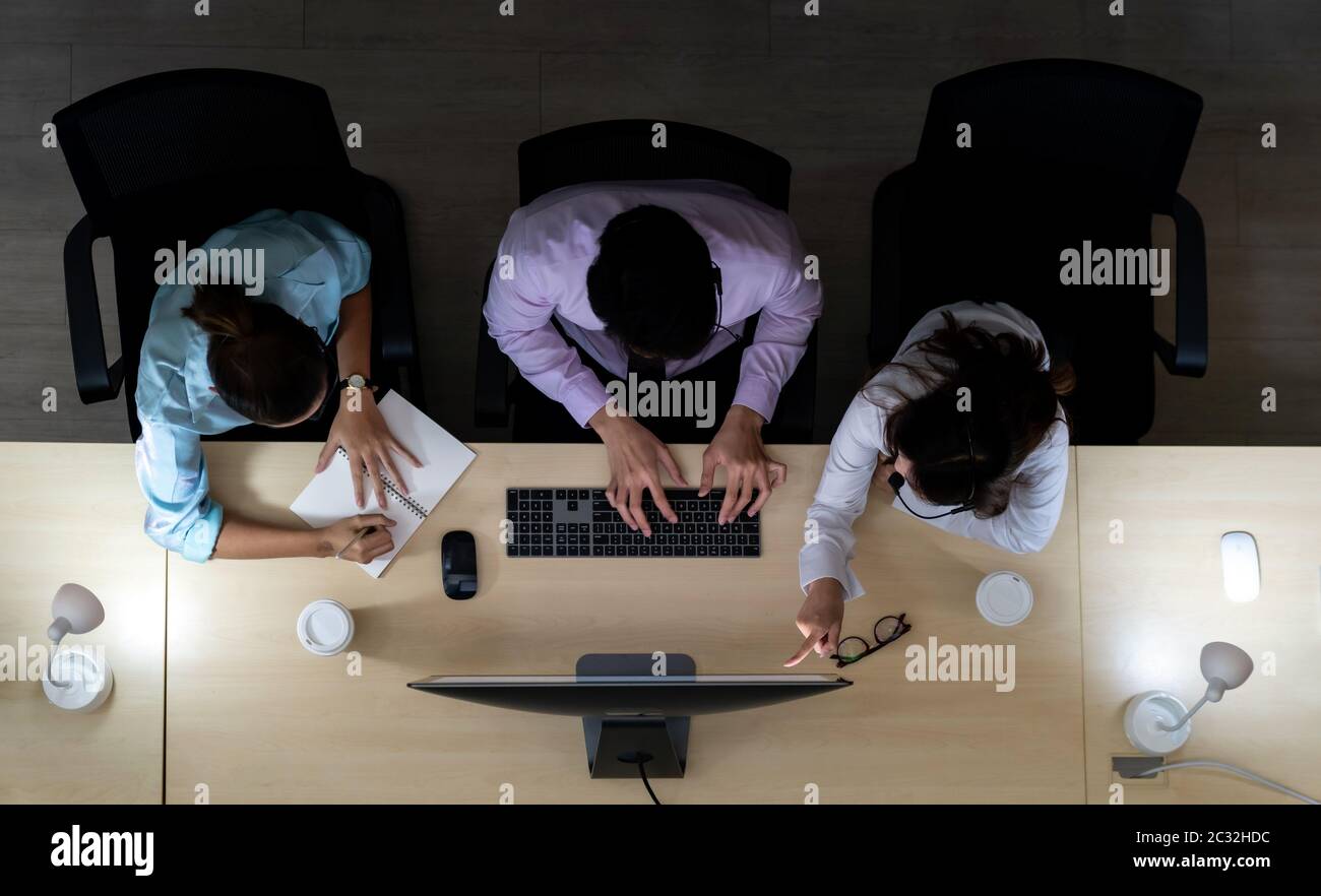 Top view coworkers working hi-res stock photography and images - Alamy