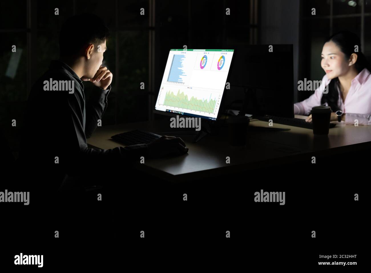 Working Late at night Stock Photo - Alamy