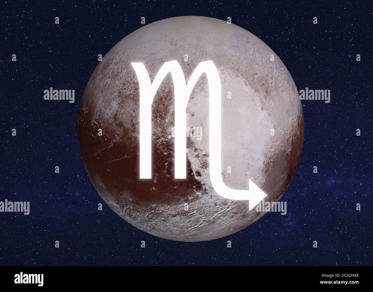 Zodiac sign - Scorpio. Cool astrologic infographics. 3d rendered ...