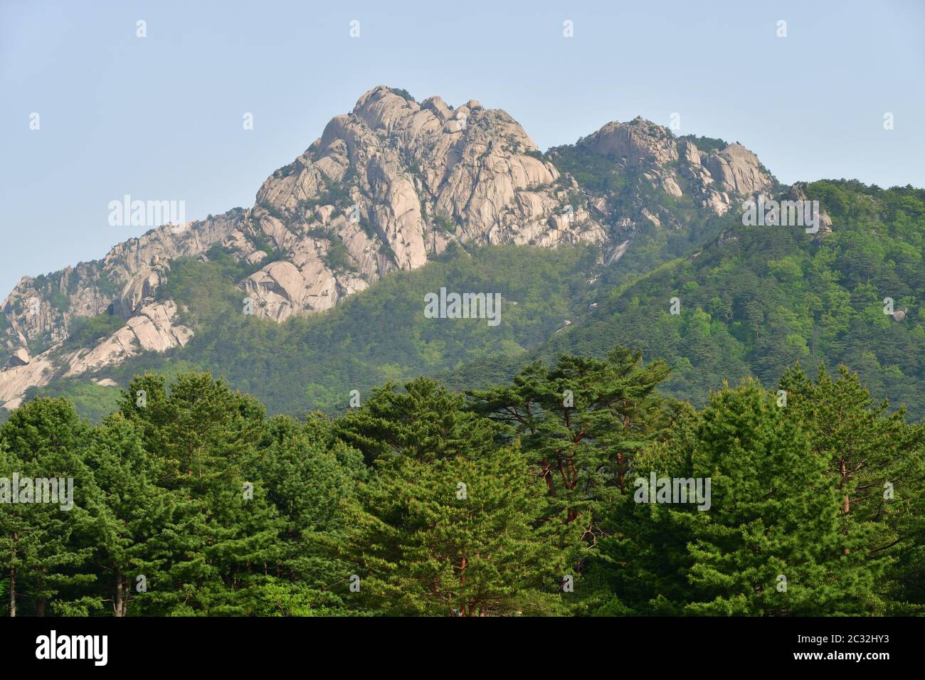 North Korean scenery. The Diamond mountains at sunrise Stock Photo - Alamy