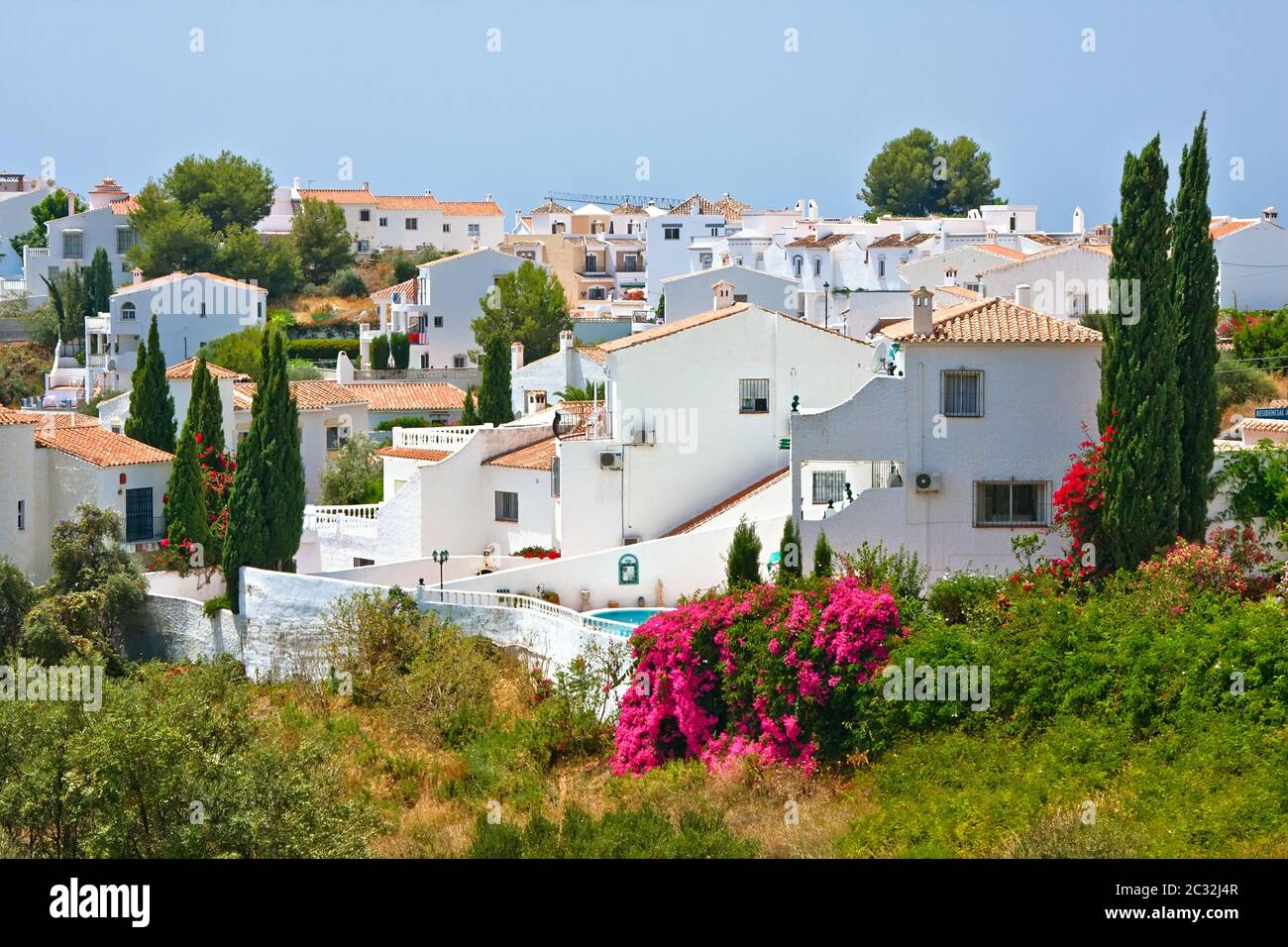 Spanish landscape, Nerja Stock Photo - Alamy