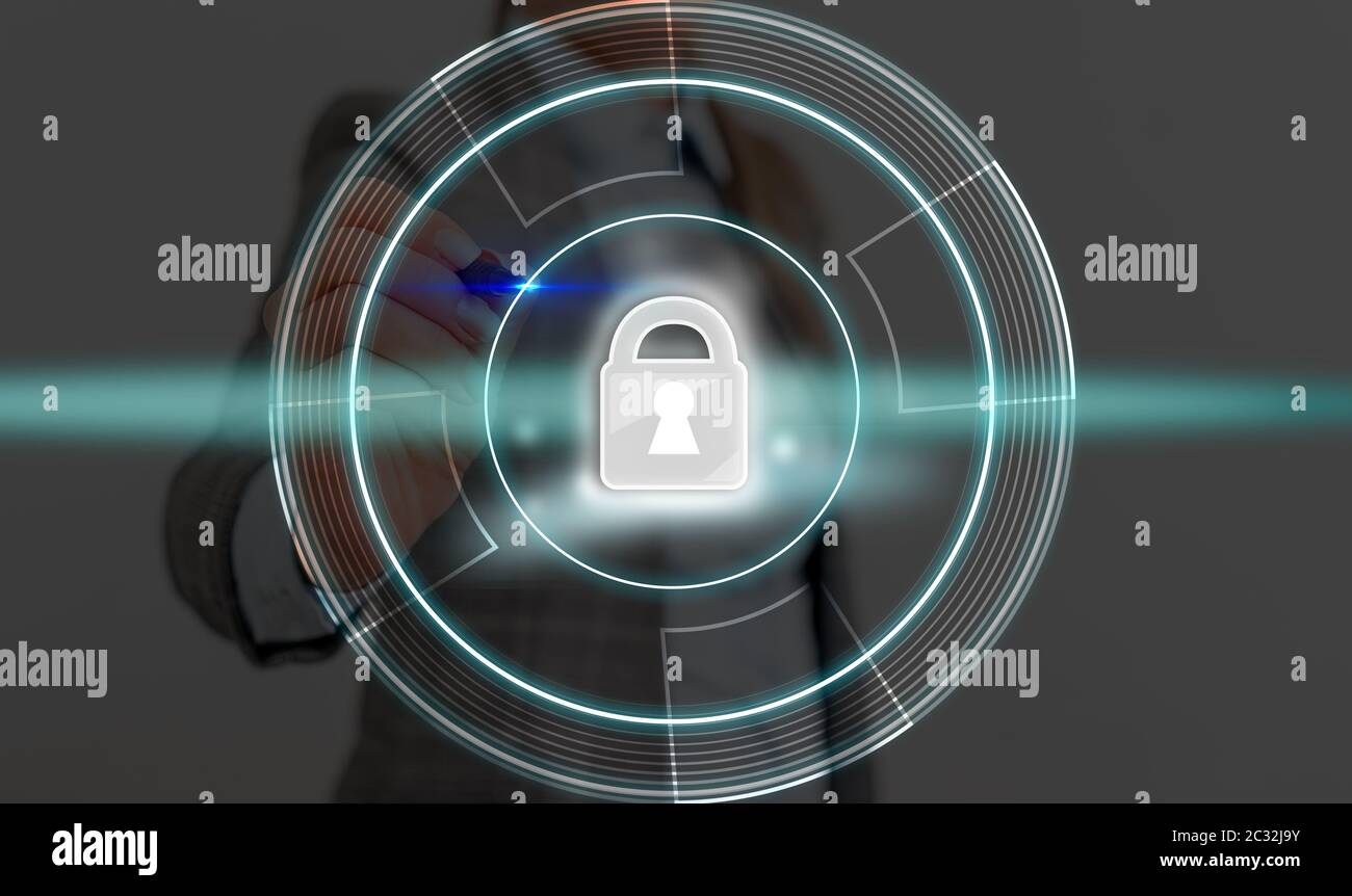 Graphics Padlock For Web Data Information Security Application System ...