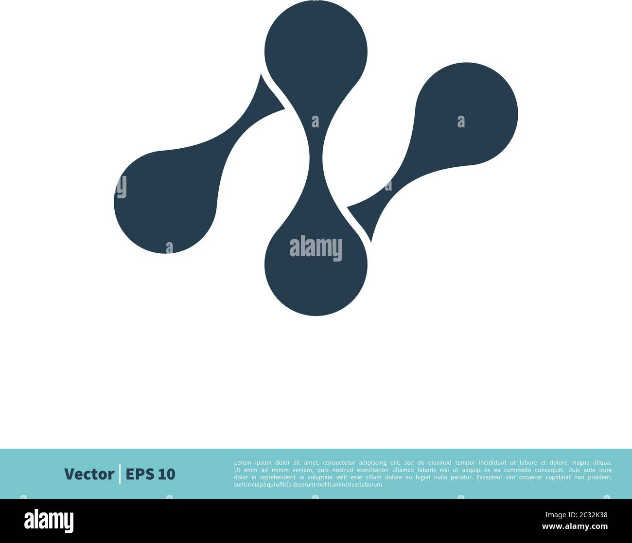 Molecular Chemistry N Letter Icon Vector Logo Template Illustration ...