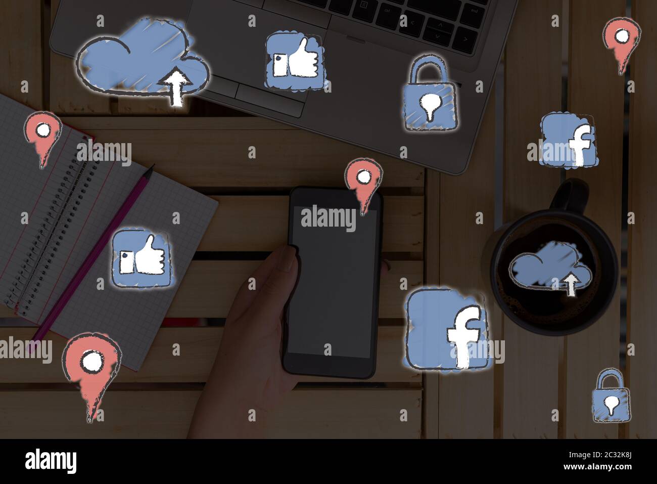 Free Sketch Of Digital Technology Information With Infographic Element ...