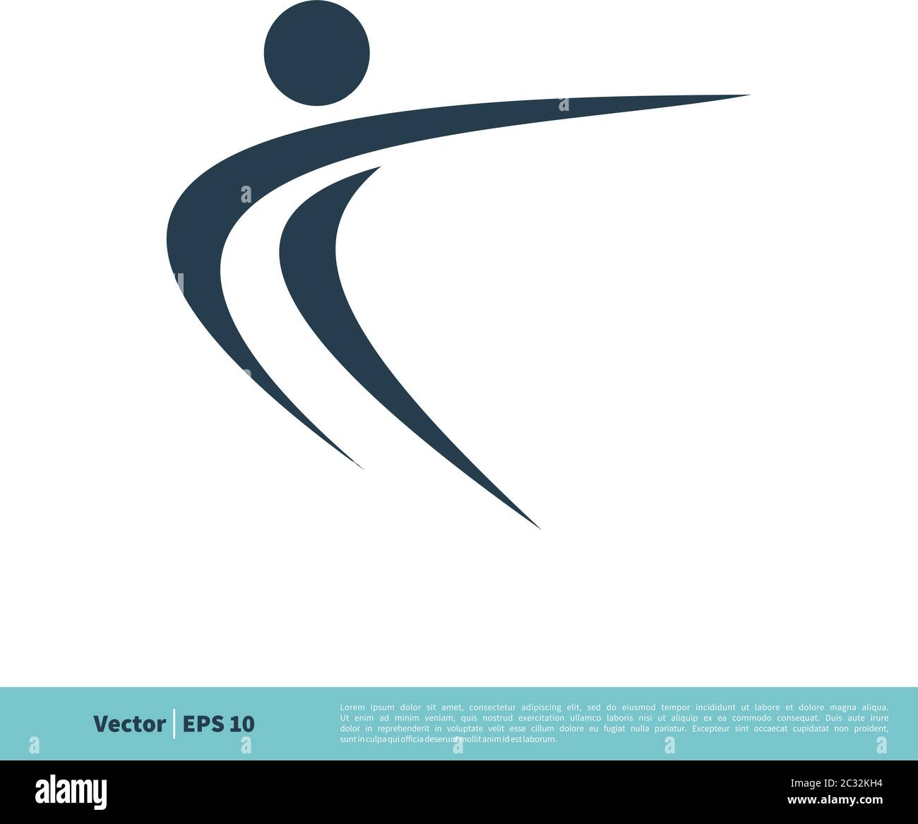 Swoosh Human Shape, Human Figure Icon Vector Logo Template Illustration ...