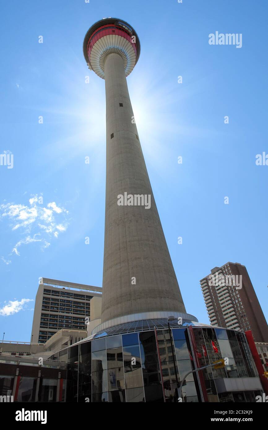 Calgary Tower in Downtown Calgary Stock Photo - Alamy