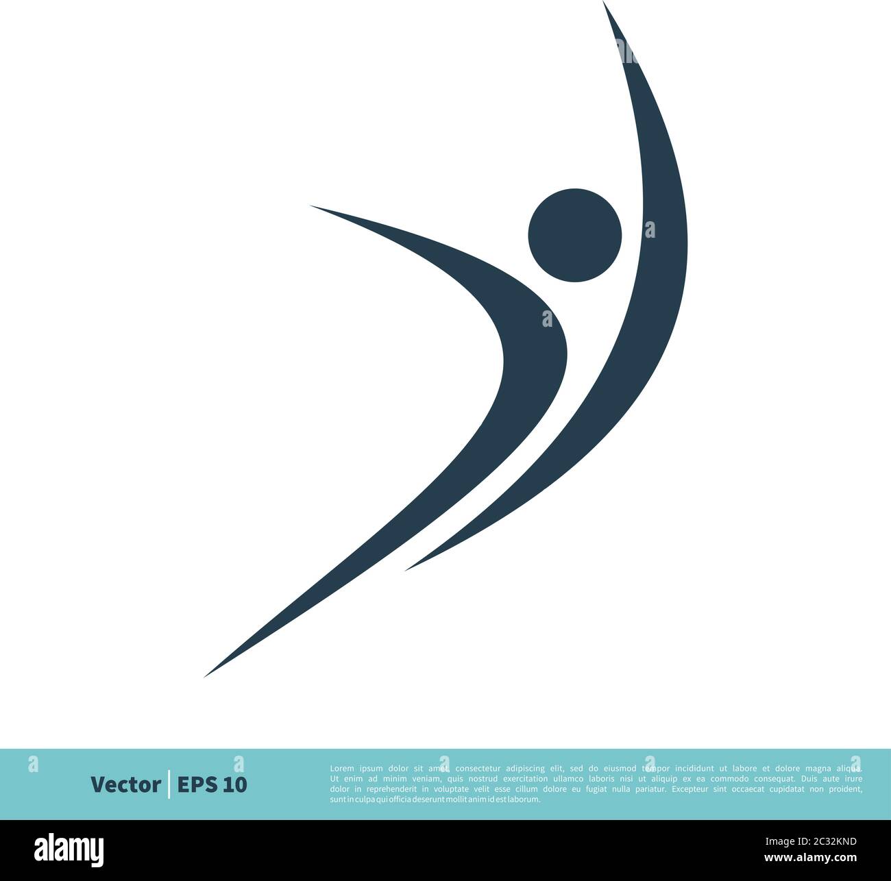 Swoosh Human Shape, Human Figure Icon Vector Logo Template Illustration ...