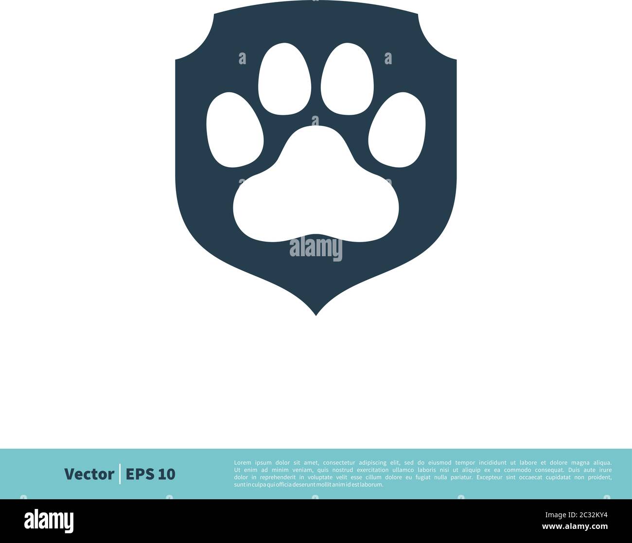 Paw Print Pet Protect Icon Vector Logo Template Illustration Design ...