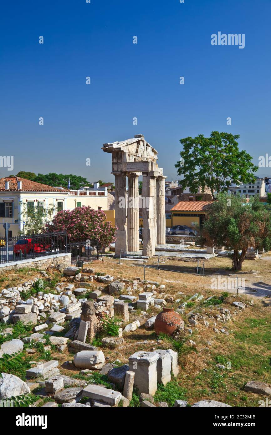 Ruins in Plaka area, Athens Stock Photo - Alamy
