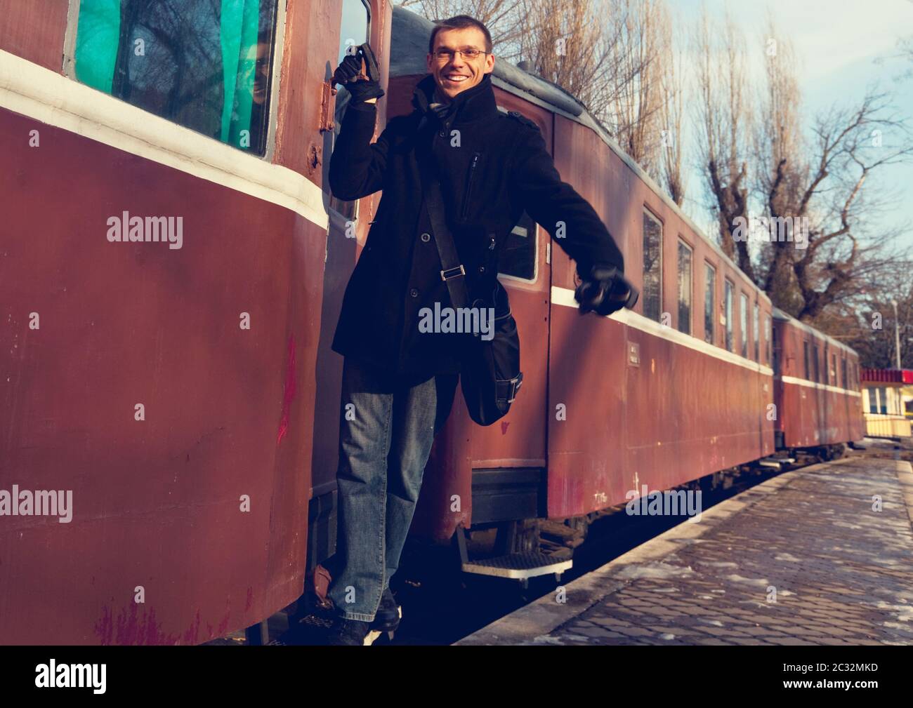 Boy on railway hi-res stock photography and images - Alamy