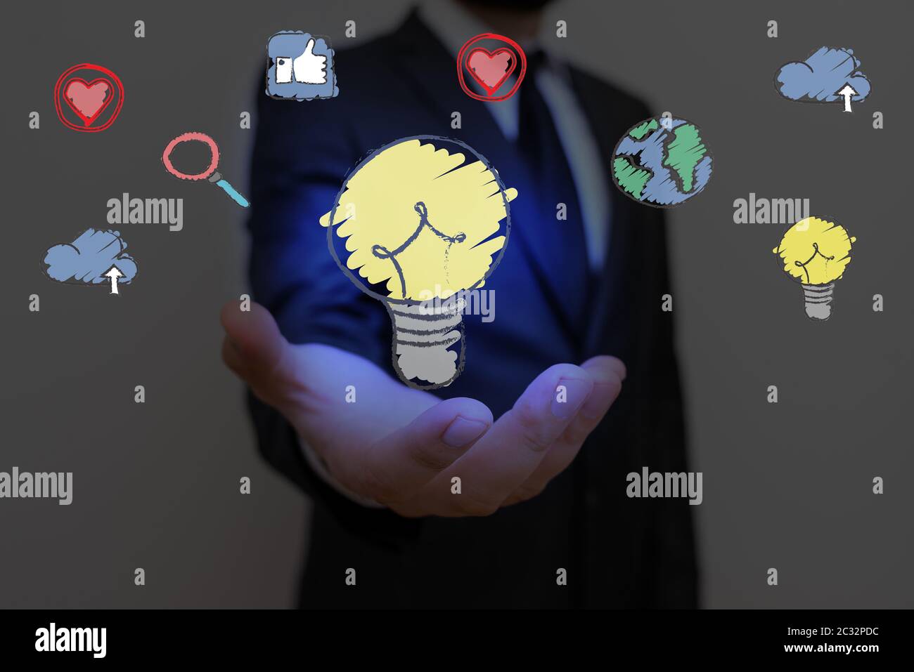 Free Sketch Of Digital Technology Information With Infographic Element ...