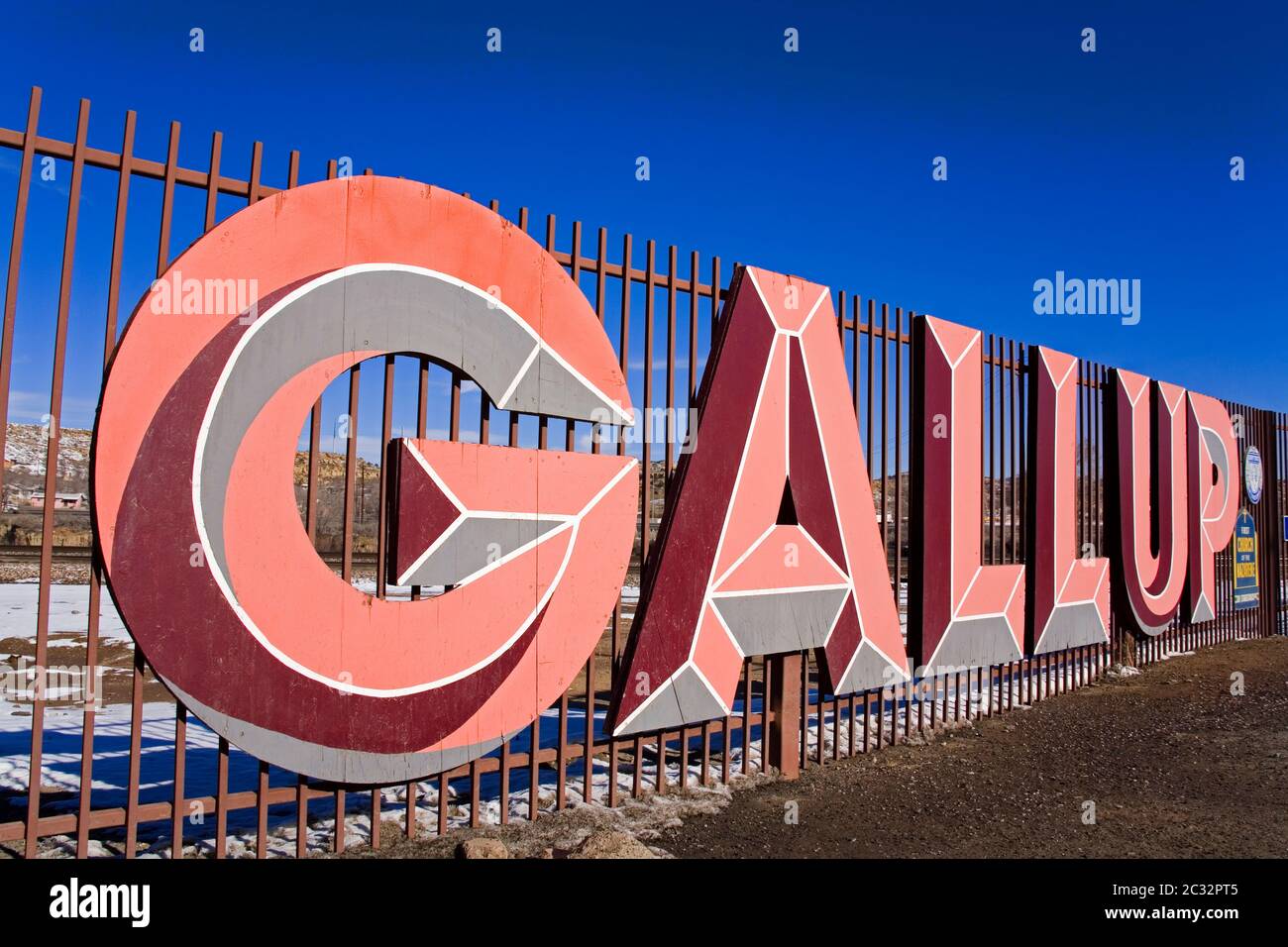 Route 66 road sign gallup hi-res stock photography and images - Alamy