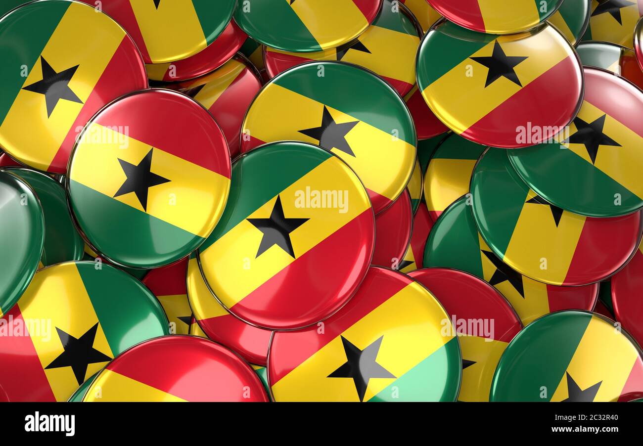 Ghana Badges Background - Pile of ghanaian Flag Buttons. 3D Rendering ...