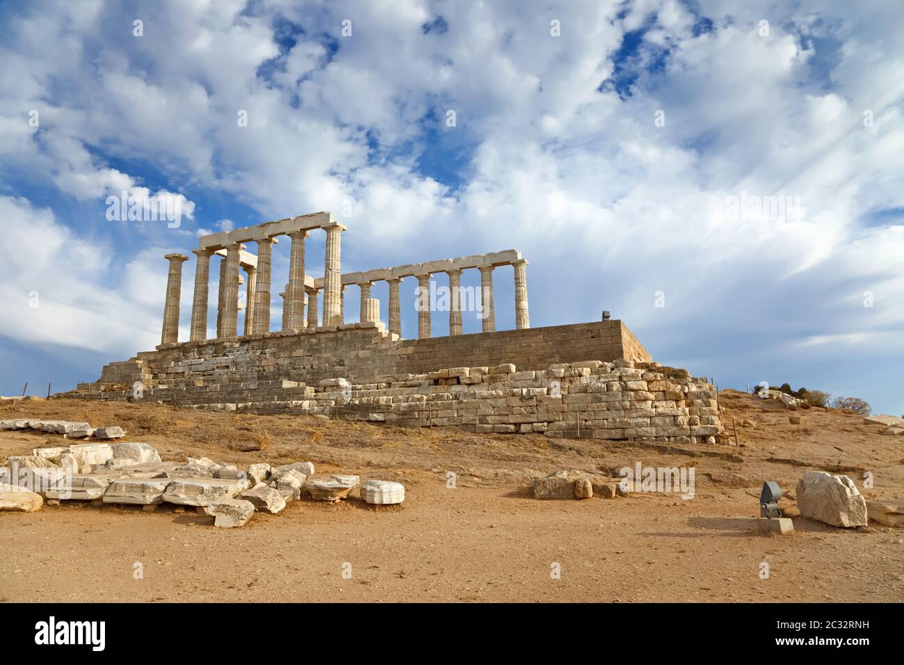 Ruins of Poseidon temple Stock Photo - Alamy