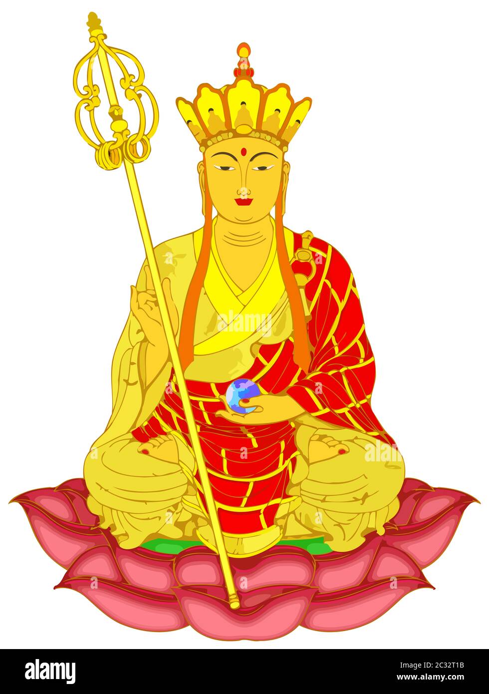 illustration buddha china asian culture ancient background white Stock ...