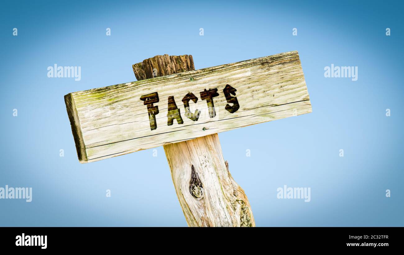 Street Sign to Facts Stock Photo - Alamy